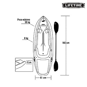 Lifetime 90841 Wave 60 Youth Kayak (Paddle Included), Yellow