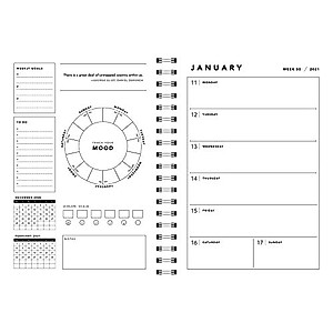 2021 Mood Tracker Planner: Understand Your Emotional Patterns; Create Healthier Mindsets; Unlock a Happier You! (Habit Tracker and Weekly Calendar)