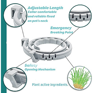 ShengKou Flea and Tick Collar for Dogs and Cats - Safe and Natural Prevention and Control of Pests on Puppies and Kittens - Waterproof - Free Comb - 2-Pack (13.8 in & 27.5 in)