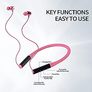 QINCHUANG Bluetooth Headphones 5.3 Wireless Earbuds IPX5 Waterproof & 12Hrs Long Battery Stereo Bass Earphones with UBS Body Running Headset with Gift Box Packaging for Workout Gym Sports Gift Black