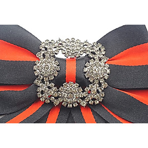 Christmas Ribbon brooch for women men bowknot costume brooches women jewelry beads accessories womens bow tie bow brooch (dk blue)