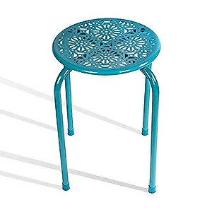 Atlantic Daisy Stackable Stool 6 Pack Capri Breeze