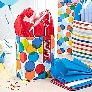 Hallmark Red, White and Blue Bulk Tissue Paper for Gift Wrapping (120 Sheets) for Gift Bags, Birthdays, Graduations, Fourth of July, Christmas, Hanukkah