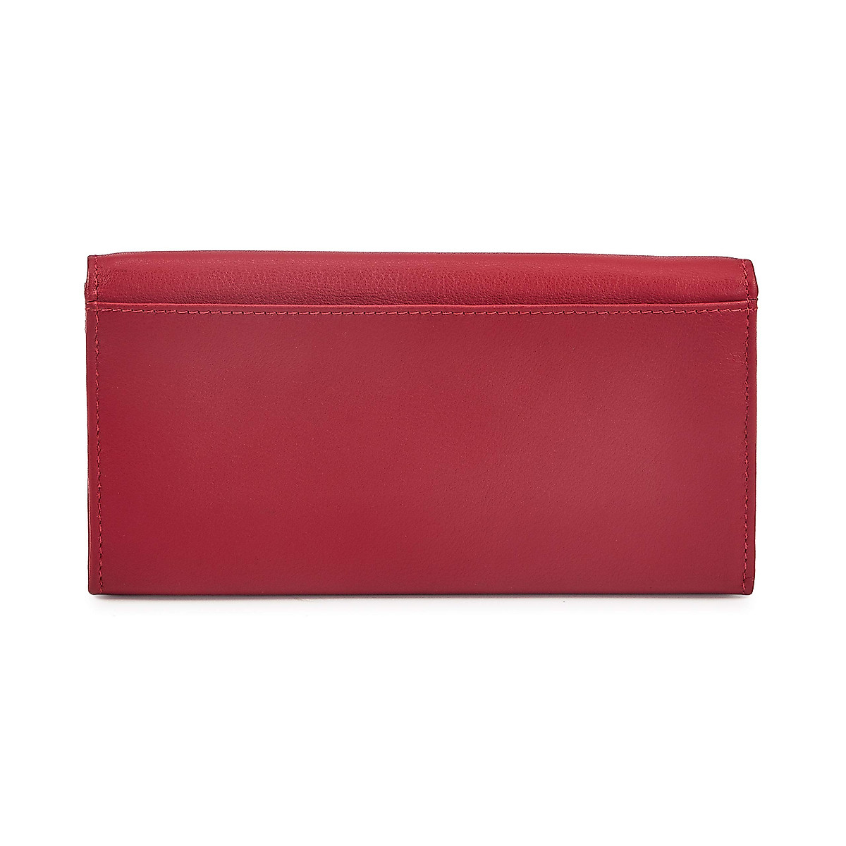 Zinda Genuine Leathers Women’s Wallet Purse Flap Over RFID Protection (Crimson)