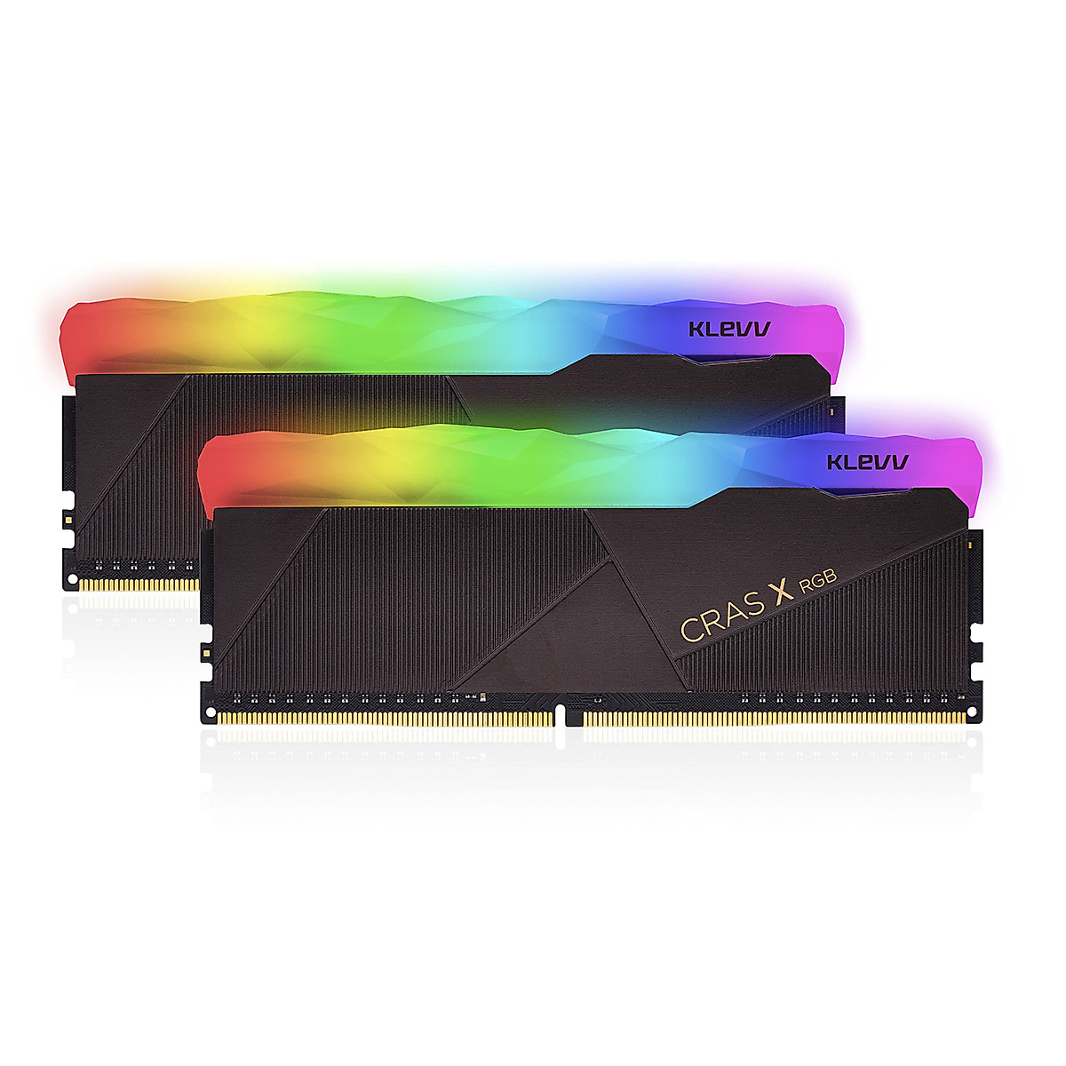 KLEVV CRAS X RGB DDR4 16GB (2x8GB) 3200MHz CL16 1.35V Gaming Desktop Ram Memory SK Hynix Chip XMP 2.0 Ready (KD48GU880-32A160X)