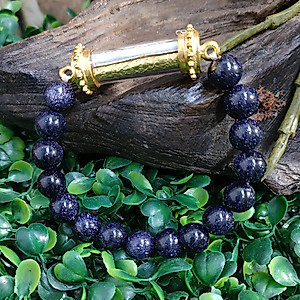 Heavens Tvcz Buddha Bracelet With Green Healing Stones For Protection, Strength And Grounding. Real Crystal Beads.