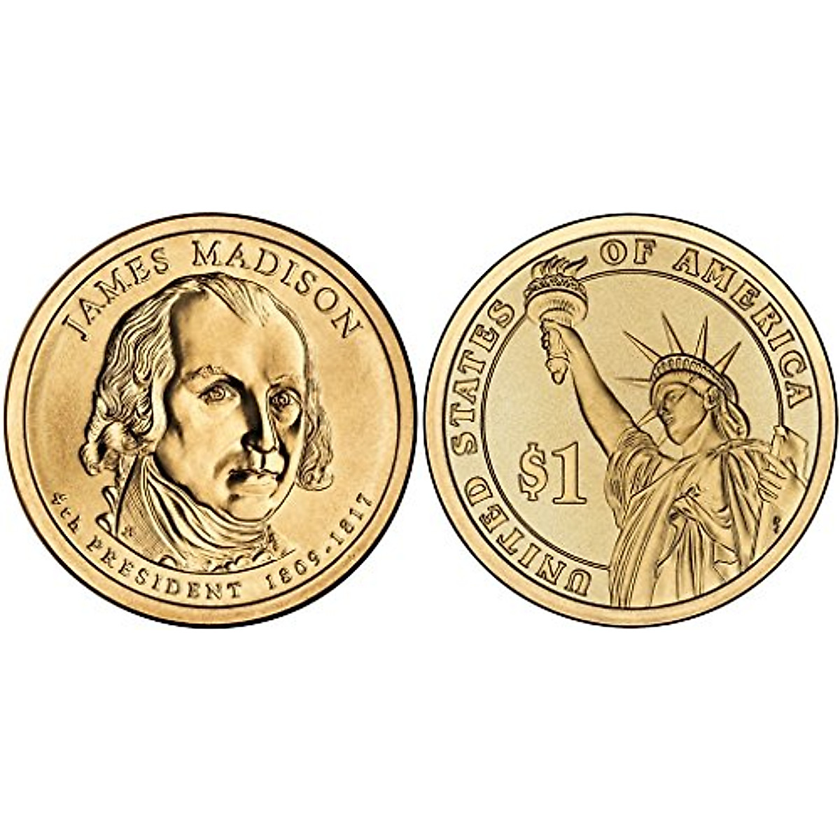 2007 P, D 2 Coin - James Madison Presidential Uncirculated