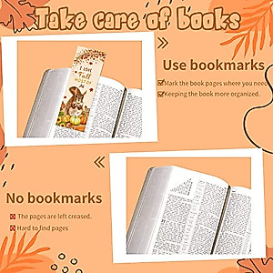 YoeeJob 48 Pcs Cute Fall Bookmarks Bulk for Book Lovers, Book Markers for Women/Men/Kids, Personalized Bookmark in Autumn/Thanksgiving, Ideal Birthday/Holiday Gift for You Friend