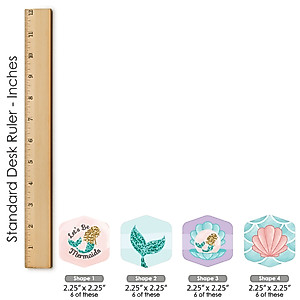 Big Dot of Happiness Let’s Be Mermaids - Baby Shower or Birthday Party Scavenger Hunt - 1 Stand and 48 Game Pieces - Hide and Find Game