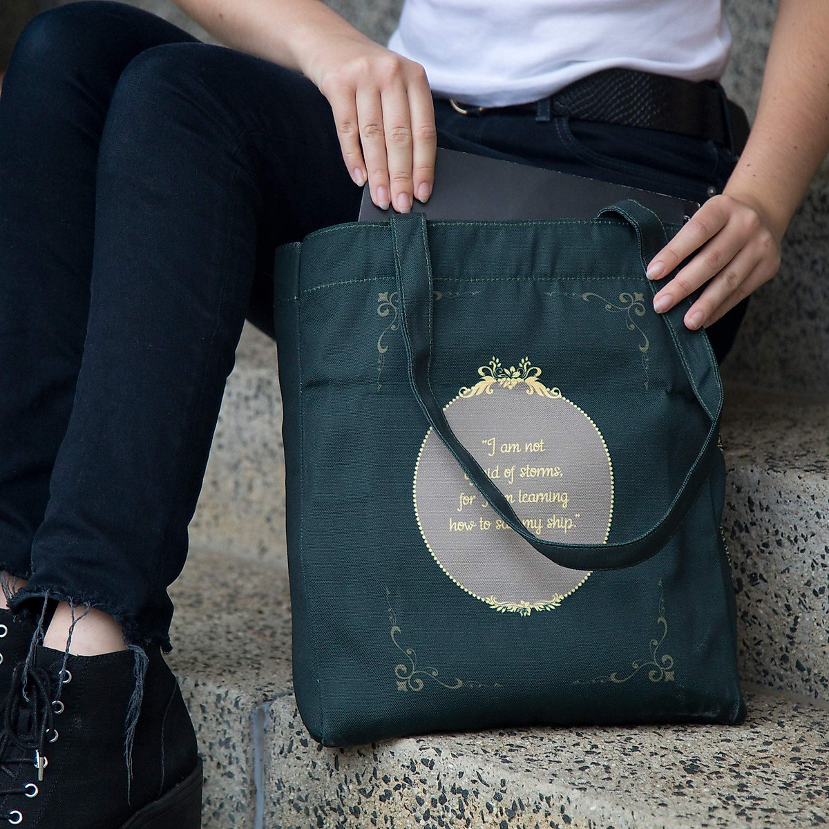 Well Read Little Women by Jane Austen Book Themed Tote Bag for Book Lovers - Ideal Literary Gifts for Book Club, Readers, Authors & Bookworms - Versatile Shoulder Bag Company