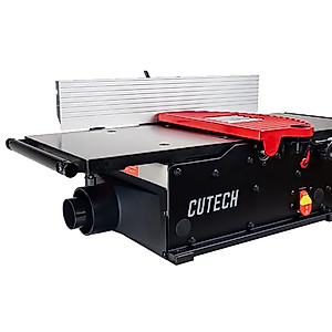Cutech 401120HI 12-Inch Spiral Cutterhead Benchtop Jointer with Cast Iron Tables, 24 Tungsten Carbide Inserts, Extra Long 24" Fence, Additional Fence Brackets and a 12-amp Motor