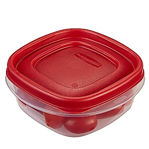 Rubbermaid Easy Find Lids Food Storage Containers, 1.25 Cup, Racer Red, 4-Piece Set