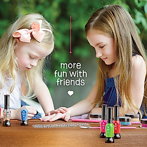 Nail Art Studio for Girls - Nail Polish Kit for Kids Ages 7-12 Years Old - Girl Gifts Ideas - Girls Nails Gift Set - Cool Girly Stuff - Polish, Pens, Glitter, Stickers, Gems, Filer - 8 9 10 11 12 Year