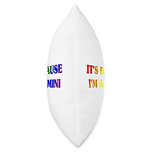 LGBT It's Because I'm A Gemini Astrology Shirt It's Because I'm A Gemini LGBTQ Gay Pride Zodiac Rainbow Throw Pillow, 18x18, Multicolor