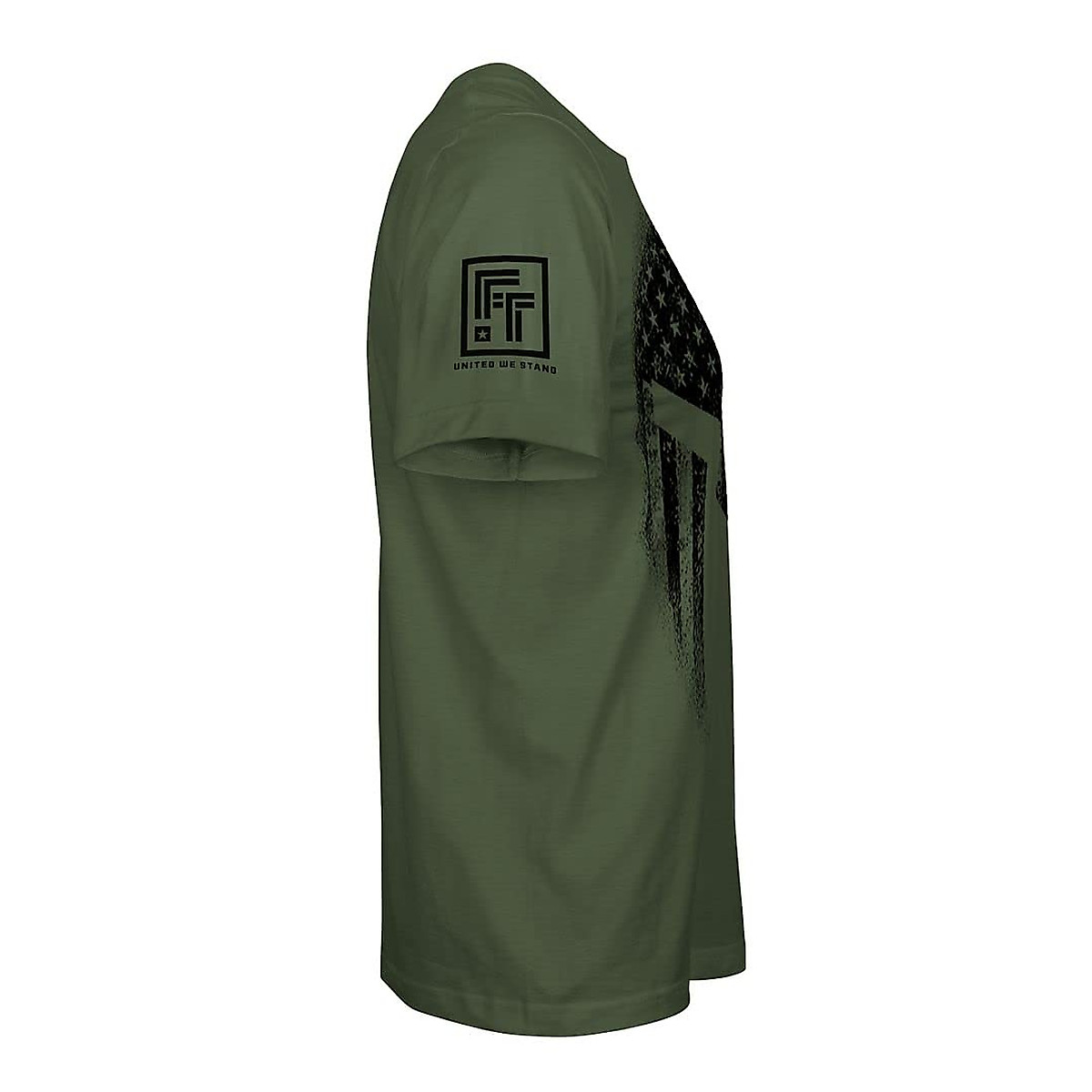 USA American Spartan Patriotic Shirts for Men T-Shirt (Military Green, XL)