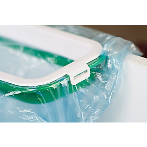 Kitchen Hanging Clip on Trash Bag Holders Travel Garbage Can Rack Fixed Cabinet Rubbish Bin Plastic Bracket Hanger of Cupboard Closet Door Thread-off Proof design Car (2PCS)