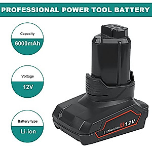 Fancy Buying CO. 6000mAh 12V Replacement Li-ion Battery for Ridgid R82007 R82009 R82048 R82049 R82059 R86048 130188001 130219001 130446011 Power Tools (1 Pack)