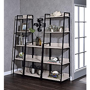 Acme Furniture Wendral Bookshelf, Natural & Black