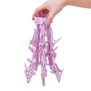 BONYCUST Foldable Drying Rack with 24 Clips for Drying Socks Lingerie Baby Clothes Drying Towels Rotatable Sock Drying Rack