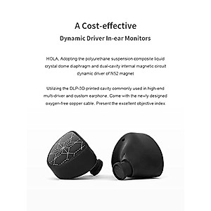 Fanmusic Truthear HOLA Earphone Dynamic in-Ear Minitors with 0.78 2Pin Interchangeable Cable(with Mic)