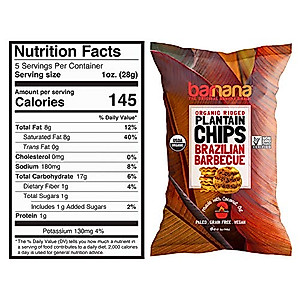Barnana Organic Plantain Chips - Variety Pack - 5 Ounce, 4 Pack Plantains - Barnana Salty, Crunchy, Thick Sliced Snack - Best Chip For Your Everyday Life - Cooked in Premium Coconut Oil