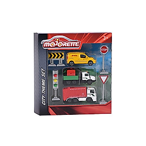 DICKIE TOYS Majorette - City Die-Cast 7 Piece Playset, 1:64 Scale