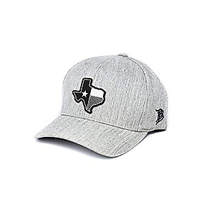 Branded Bills Texas Vintage PVC Flex Fit, Heather Grey, L/XL