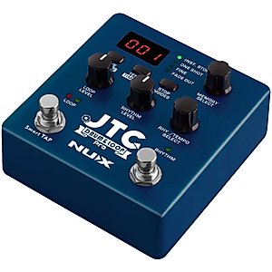 Briskdrop NUX JTC Pro Drum & Loop Pedal Bundle with 2 MXR Instrument Cables, 3 MXR Patch Cables and Dunlop Pick Pack, jtcprobundle1