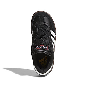 adidas Boy's Samba Classic Soccer Shoe, Black/White/Black, 5 Big Kid
