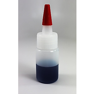 Pinnacle Mercantile Small 1 ounce 12-Pack Plastic Squeeze Bottles with Red Tip Caps Great for Travel, Arts, Crafts, Vape Juice, Oil, Glue Empty