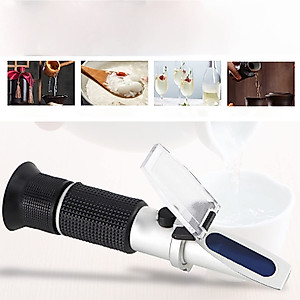 Brewing Refractometer, Easy Operation Wine Refractometer 0‑80% Test Range Portable for Measurement