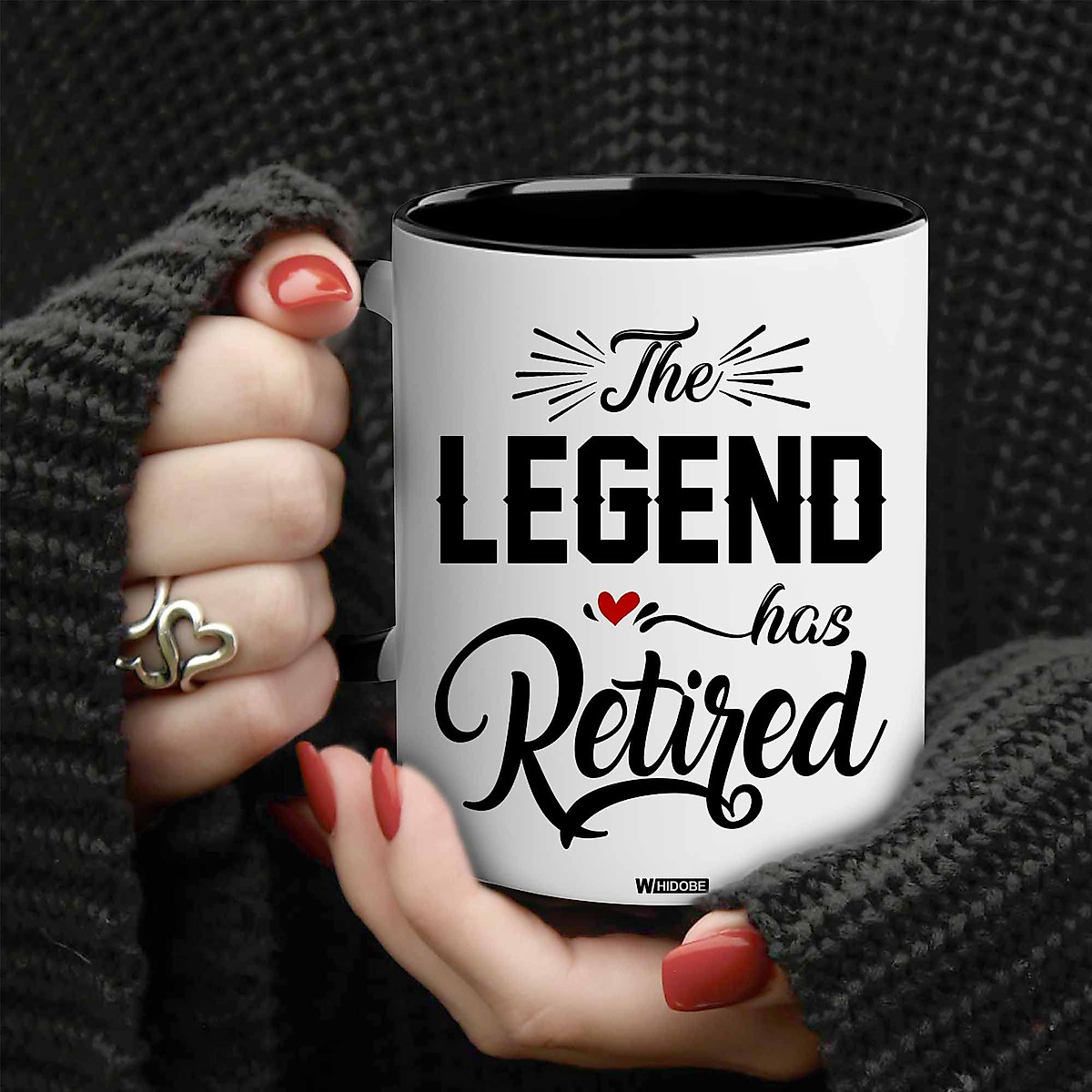 WHIDOBE Retirement Gifts Retirement Mug Retired Mug The Legend Has Retired Mug for Women Men Dad Mom Retired Calendar Mug Coworkers Office Family Idea Her Mothers Fathers Day Birthday Christmas