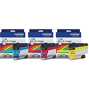 Brother LC406CS, LC406MS, LC406YS 3-Color Ink Cartridge Set, LC406