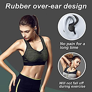 T82-Bluetooth 5.3 Wireless Earbuds-IPX7 Waterproof ENC Noise Canceling Earbuds, 120 Hours Play Time HI-FI Bluetooth Headphones, 2.0 Level Deep Bass Suitable for Sports Listen to Music (Black*1)