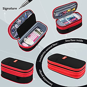 SOKENIK Large Pencil Case for Boys big Pencil Pouch for boys black Pencil Case for Boys