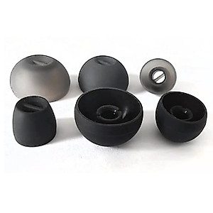 Luckvan 8 Pairs Replacement Ear Tips for Sennheiser Earbuds Replacement Silicone Tips Sennheiser Ear Tips Extra Small Ear Tips, Black