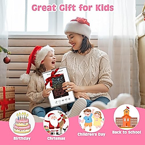 LCD Writing Tablet, 12 Inch Colorful Doodle Board Drawing Tablet for Kids, Reusable Electronic Drawing Pad, Learning Toys Birthday Gift for 3 4 5 6 7 8 Years Old Girls Boys (Pink)