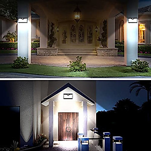 HVIKOV Motion Sensor Light Outdoor, 60 Led Solar, 5 Modes Remote Control,1300LM Waterproof Wide Angle, Wireless Super Bright Security Wall Lights for Driveway, Wall, Patio, Yard, Garden（Black）