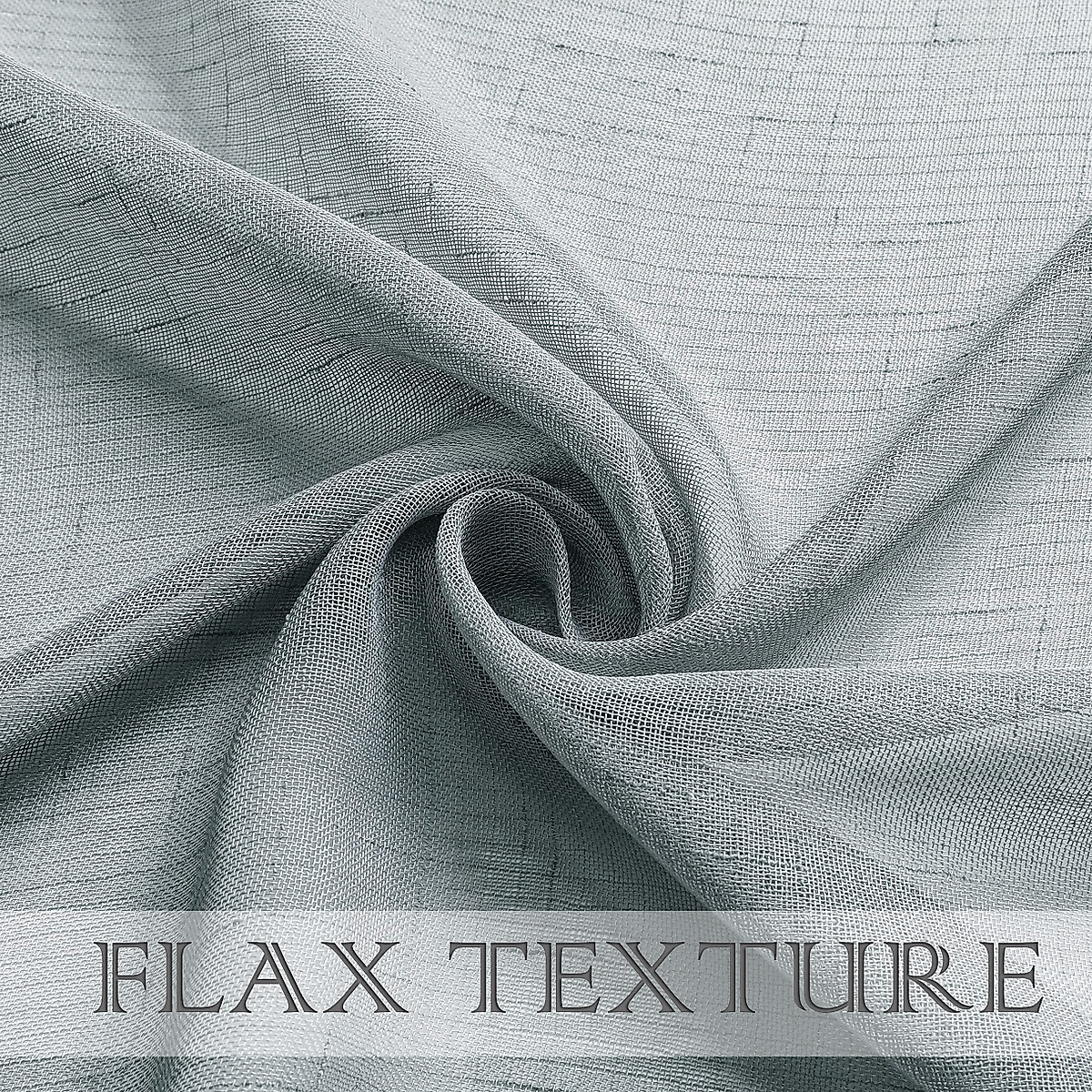 Spa Linen Sheer Curtain Panel Pairs 84 Inches Long with Grommets/Eyelets Rustic Window Treatment Drapery Sets for Living Room Bedroom Farmhouse, 54"x84", 2 Panels