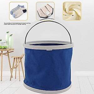 ELINP Travel Washing Machine, Portable Clothes Washer, Mini Laundry Machine, Foldable Bucket Washer Portable Mini 9L Large Capacity USB Power Supply Washing Machine for Lingerie Underwear