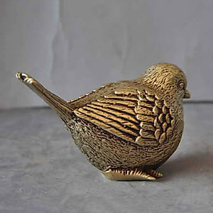JUZZQ for Office Garden Family Room Abstract Ornaments Figurines Art Gift Statues and Figurines for Home Decor,Feng Shui Brass Copper Animal Small Bird Lucky Statue Sculpture Desktop Sculpture