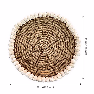 Nobbys Jute Crochet Round Placemat (Pack of 4)