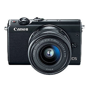 Canon EOS M100 Mirrorless Camera w/ 15-45mm Lens & 55-200mm Lens - Wi-Fi, Bluetooth, and NFC enabled (Black)