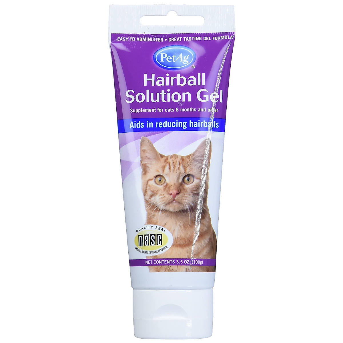Pet-Ag Hairball Solution Gel Supplement for Cats - 3.5 oz - Helps Prevent and Reduce Hairballs in Cats 6 Months and Older