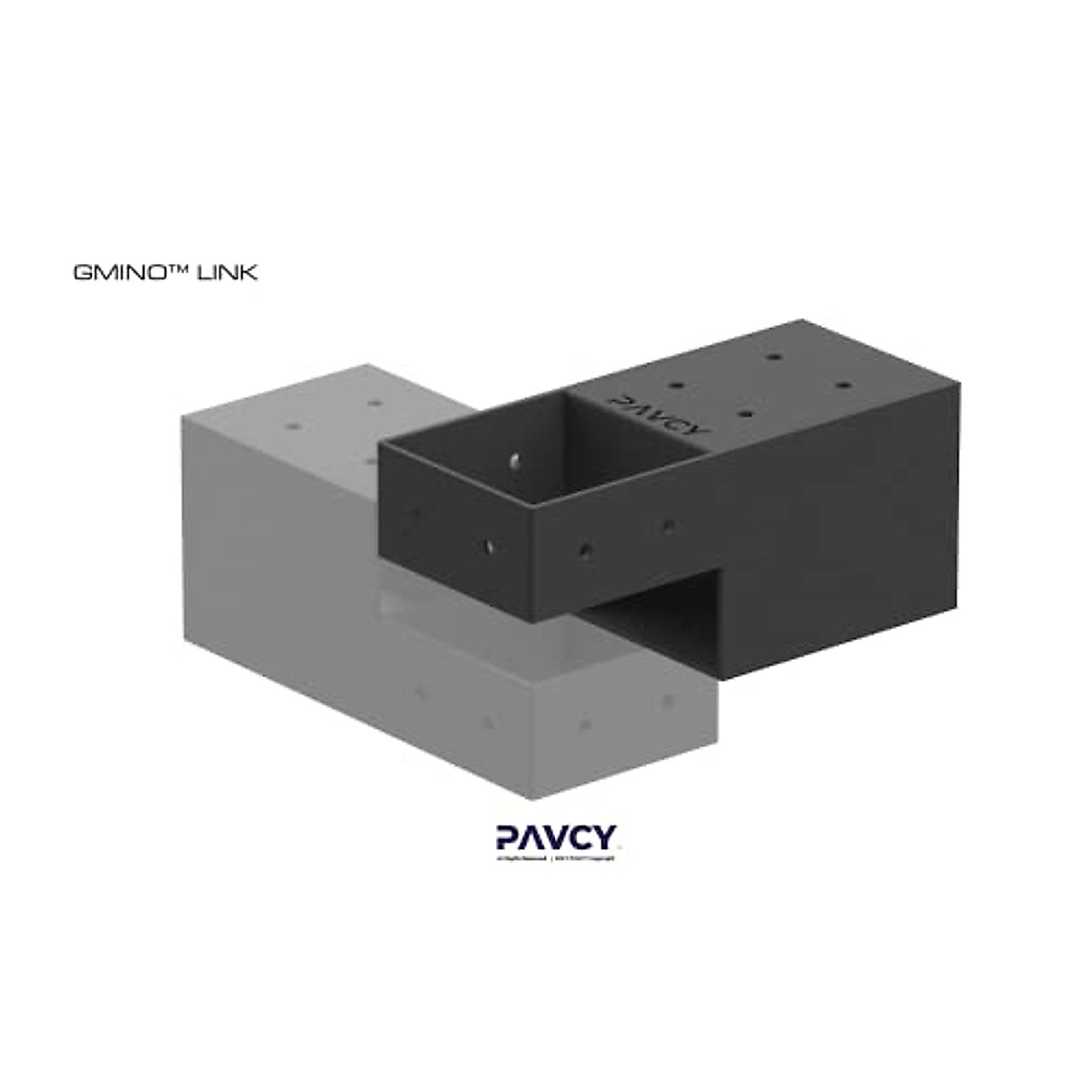 GMINO™ Link 6 Outdoor Framing Module | 6x6 Post Bracket | Pergola Fence Kit - 2 Per Pack