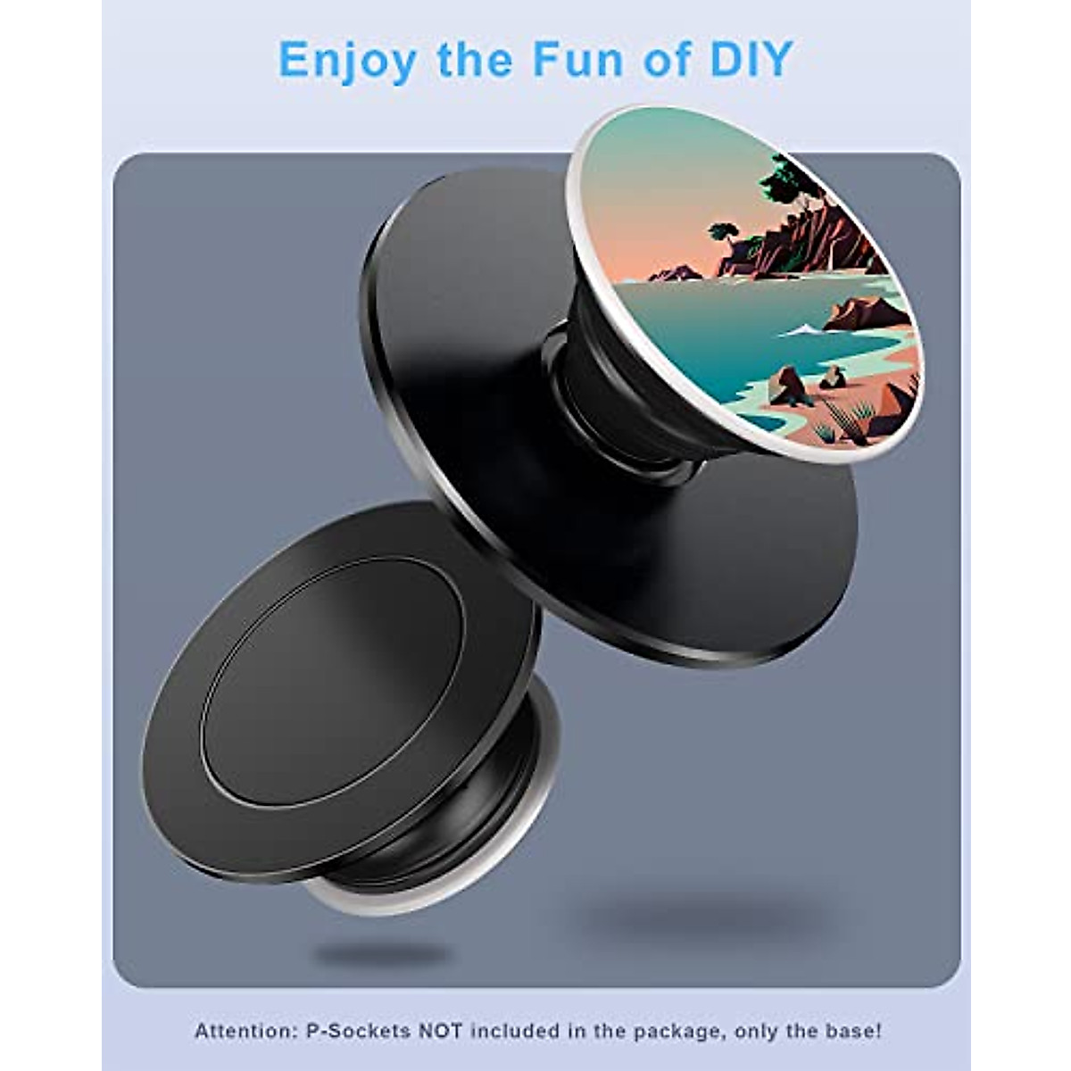 SUPERONE Magnetic Base for P-Socket for MagSafe,【Smoother & Stronger】, Enjoy The DIY for Socket【Base Only】 Super Slim, Remove and Reposition, Fit for iPhone 15 14 13 12 Pro/Max/Plus/Mini