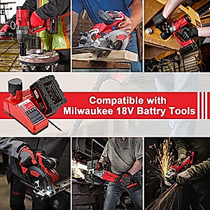 SHGEEN High Output 6000Ah 2Pack M -18 Battery + M-12/M-18 Charger Combo Replacement for Milwaukee M-18 Lithium XC Battery Combo Kit 48-11-1815 48-11-1820