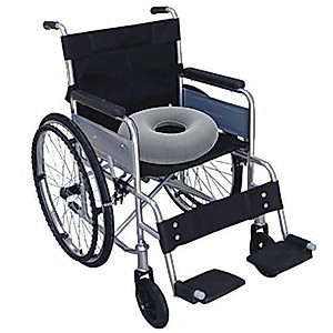 Shieraily Grey Inflatable Cushion Inflatable Ring Cushion Seat 15 Inch Round Inflatable Cushion Portable Cushion Pillow for Home Office Chair Wheelchair Car