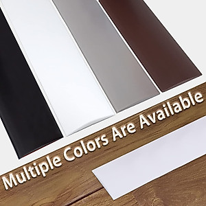 Floor Transition Strip 2" Self Adhesive Flat Vinyl Flooring Transitions Strip with Strong Backing (5cm, 20FT, Black)