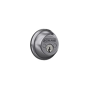 Schlage B62 N 626 Deadbolt, Keyed 2 Sides, Highest Residential Security, Satin Chrome